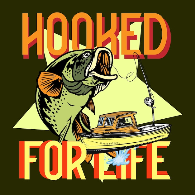 Retro Fishing Adventure with Hooked Trout and Radio | Jiffy Designs