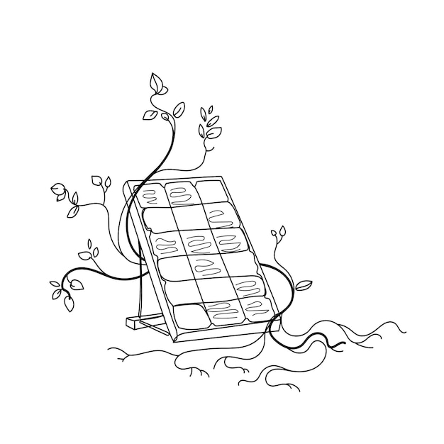 Whimsical Floral Solar Panel Illustration | Jiffy Designs