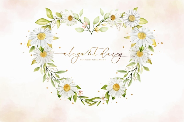 Elegant Daisy Wreath with Handwritten Calligraphy | Jiffy Designs