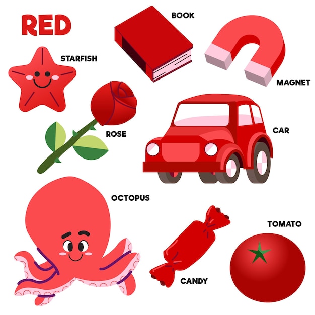 Vibrant Red Objects and Symbols Showcase | Jiffy Designs