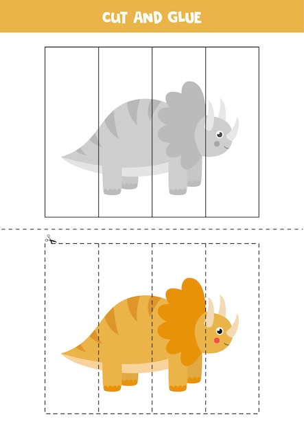 Adorable Dinosaur Cut-and-Glue Craft for Kids | Jiffy Designs