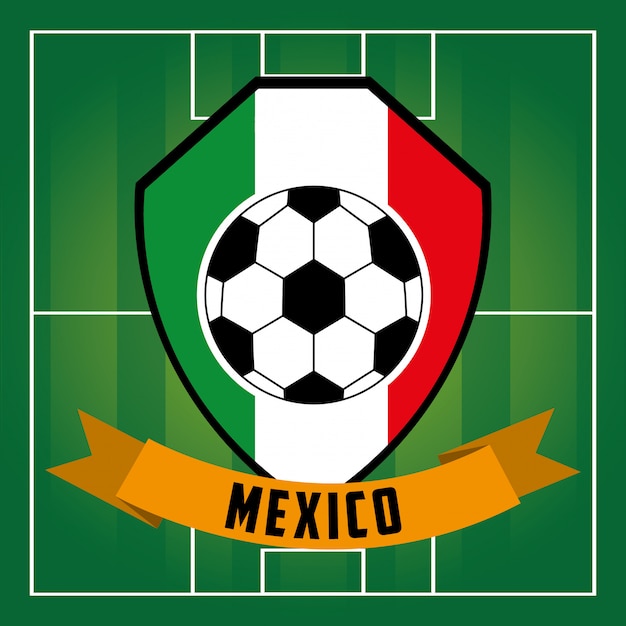 Vibrant Mexican Soccer Crest with Iconic Football Emblem | Jiffy Designs