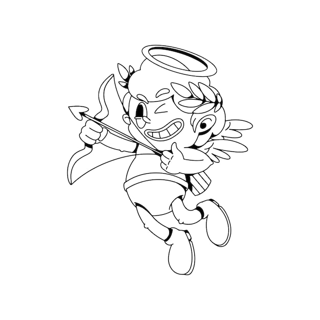 Mischievous Angel Sprite Dashing with Playful Grin | Jiffy Designs