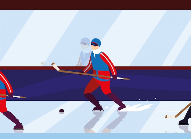Thrilling Hockey Action on the Ice Rink | Jiffy Designs