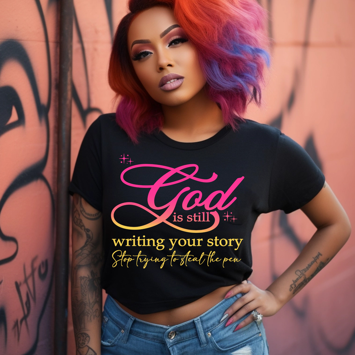 'God is Still Writing Your Story' Elegant Cursive Script with ...