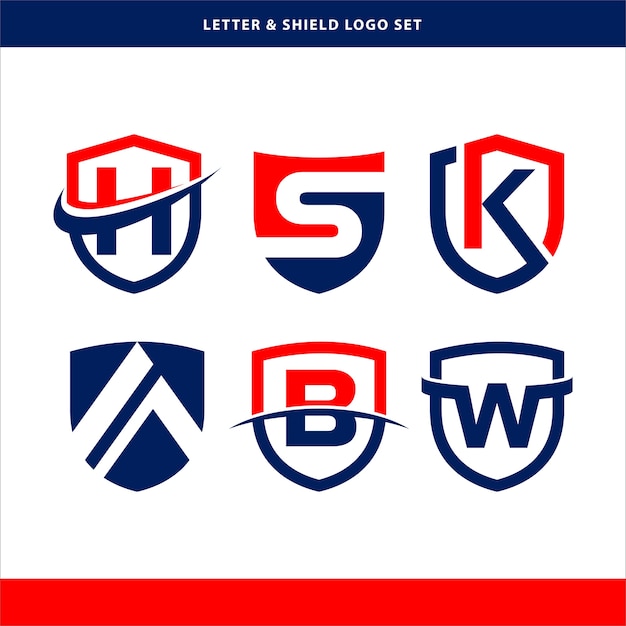 Patriotic Shield Logos with Bold Red and Blue Accents | Jiffy Designs