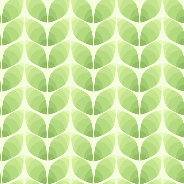 Vibrant Leaf Pattern with Overlapping Green Shapes | Jiffy Designs