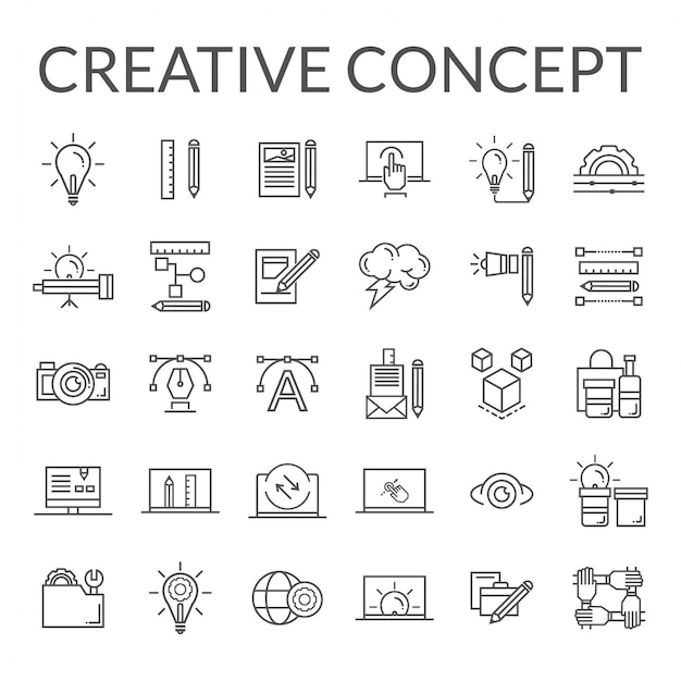 Diverse Creative Icons Depicting Inspiration and Innovation | Jiffy Designs