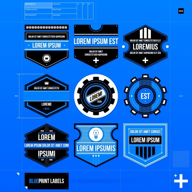 Diverse Collection of Modern Geometric Badge and Label Designs | Jiffy ...