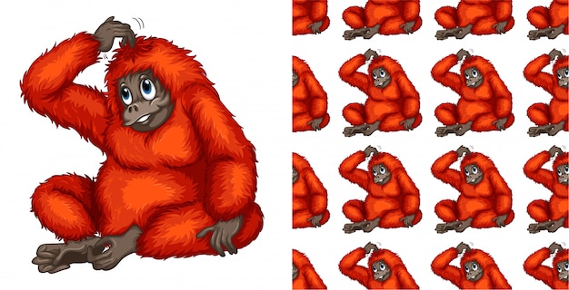 Vibrant Orangutan Patterns: Playful Primate Designs | Jiffy Designs