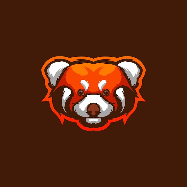 Charming Red Panda Face Icon with Bold Outline | Jiffy Designs