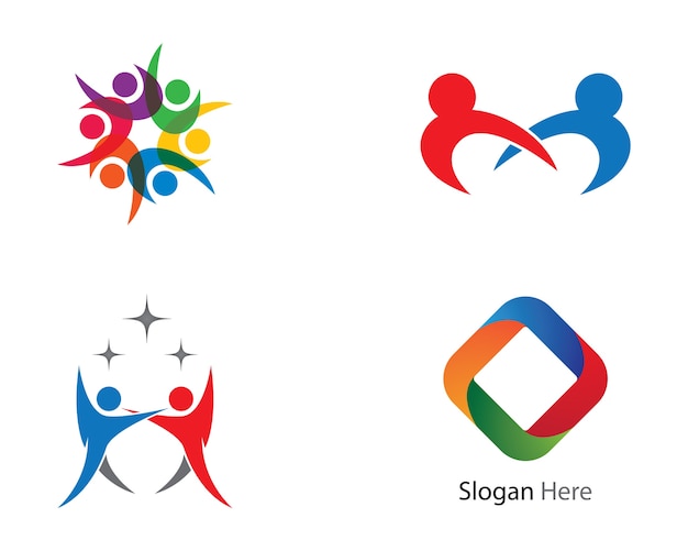 Vibrant Figures Forming Diverse Community Symbol | Jiffy Designs