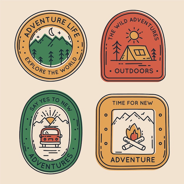 Captivating Collection of Outdoor Adventure Emblems and Badges | Jiffy ...