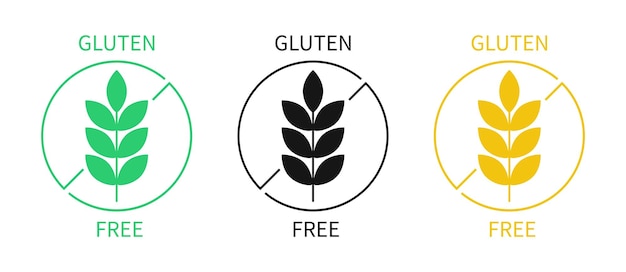 Vibrant Gluten-Free Symbols Showcasing Wheat Stalks | Jiffy Designs