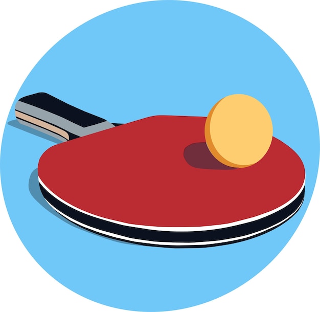 Vibrant Table Tennis Paddle on a Bright Blue Background | Jiffy Designs