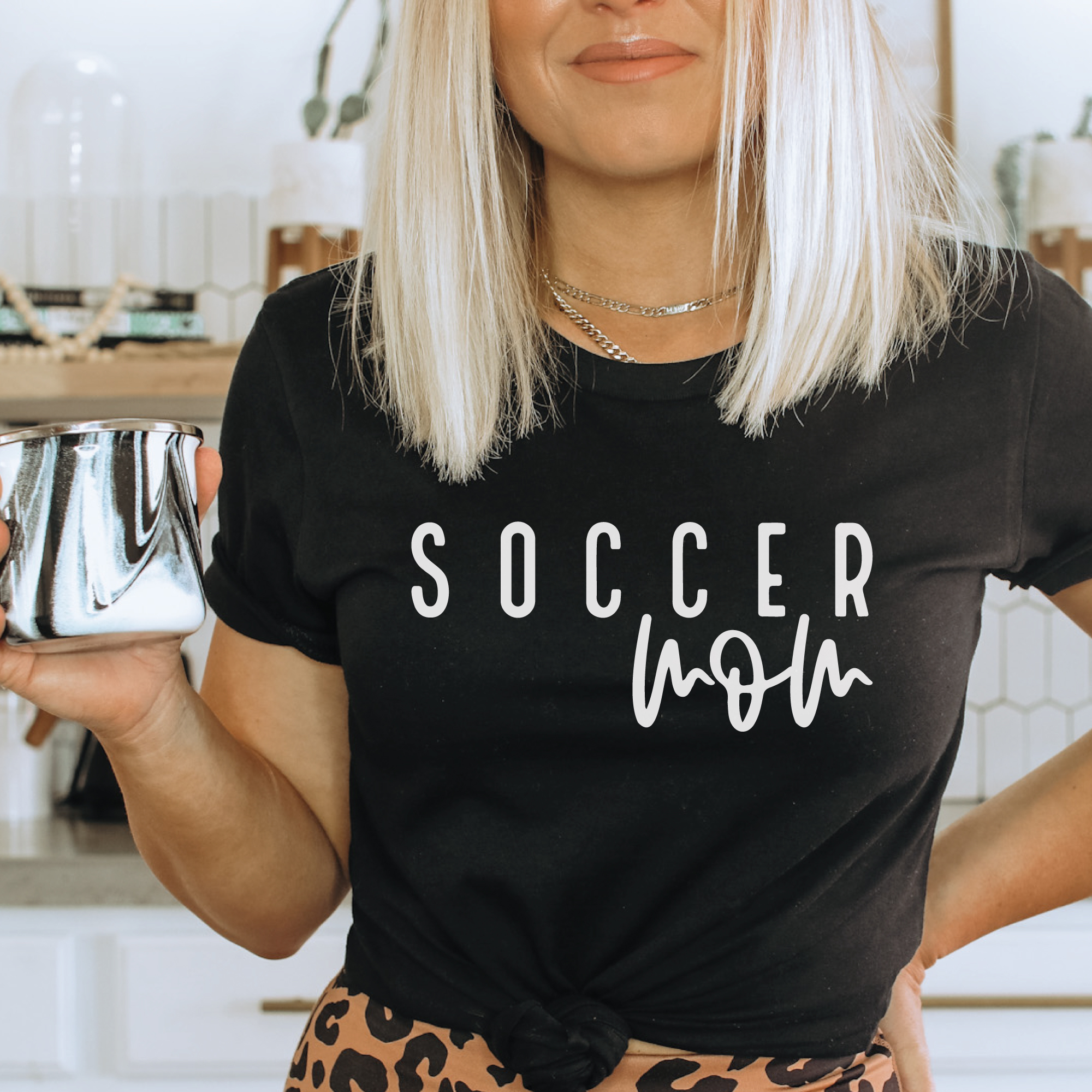 'Soccer Mom' Stylish Typography with Heartbeat Flourish | Jiffy Designs