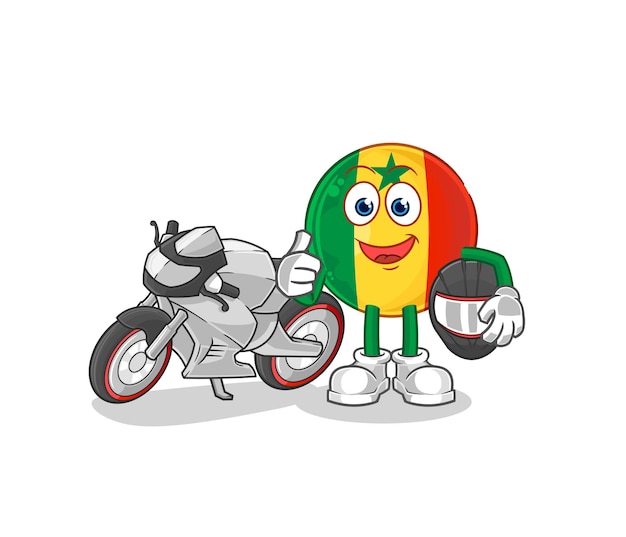 Vibrant Rasta-Inspired Motorcycle Mascot Illustration | Jiffy Designs