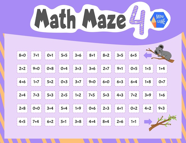 Engaging Math Maze with Playful Woodland Creatures | Jiffy Designs