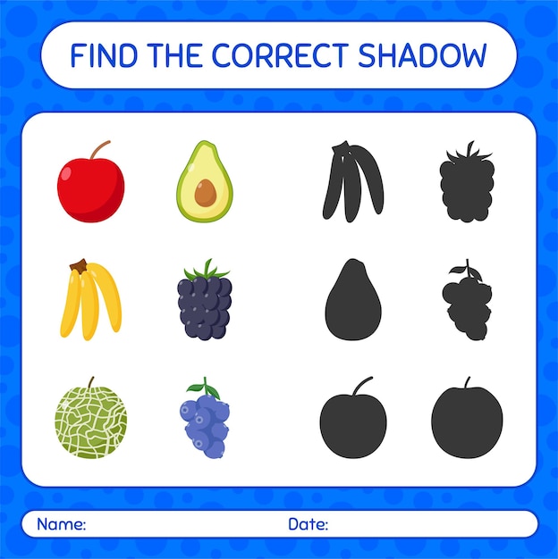 Matching Fruit Shadows: A Fun Visual Puzzle | Jiffy Designs