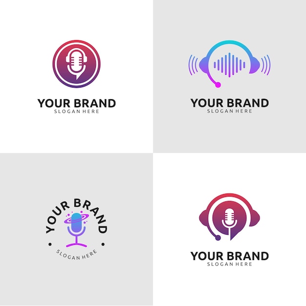 Vibrant Microphone Logos for Dynamic Brand Identity | Jiffy Designs