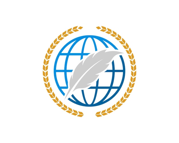Iconic Global Travel Symbol with Laurel Wreath | Jiffy Designs