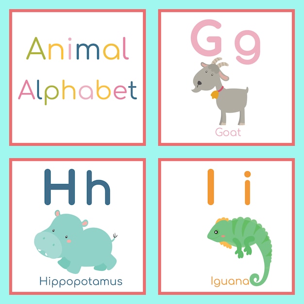 Colorful Animal Alphabet with Whimsical Illustrations | Jiffy Designs