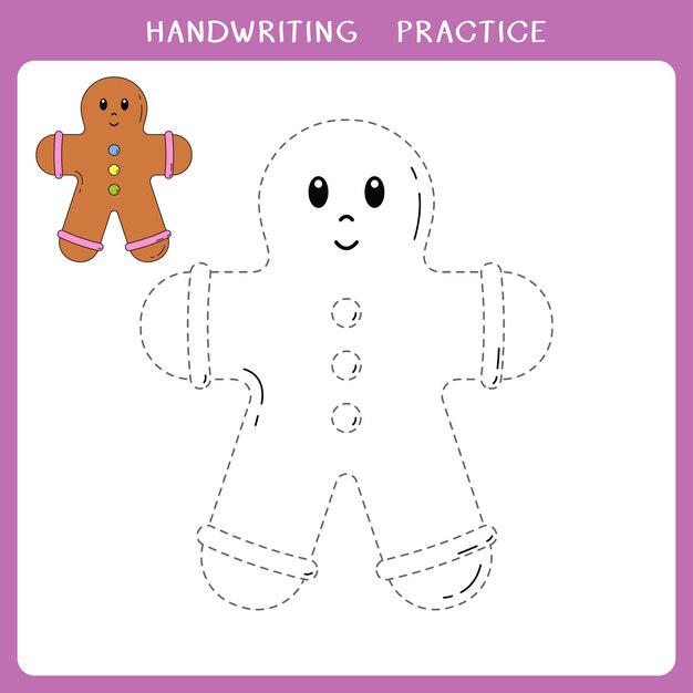 Cheerful Gingerbread Friends: Handwriting Practice for Little Hands ...