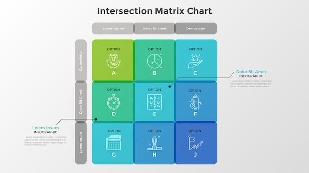 Vibrant Intersection Matrix: Visualizing Interconnected Concepts ...