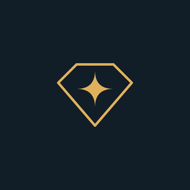 Elegant Golden Diamond-Shaped Symbol on Dark Background | Jiffy Designs