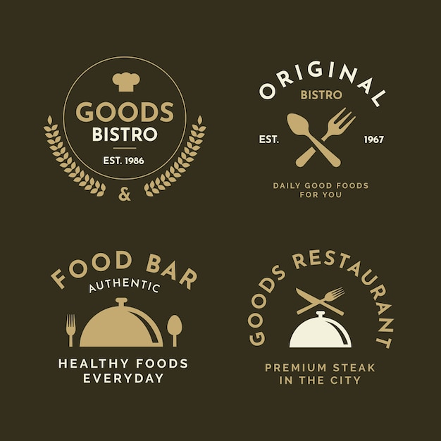 Vibrant Vintage Bistro Logos Showcase Culinary Delights | Jiffy Designs