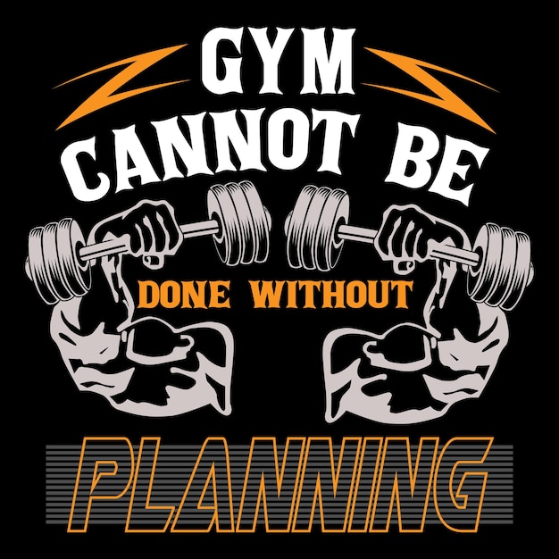 Muscular Arms Lifting Weights with Motivational Gym Slogan | Jiffy Designs