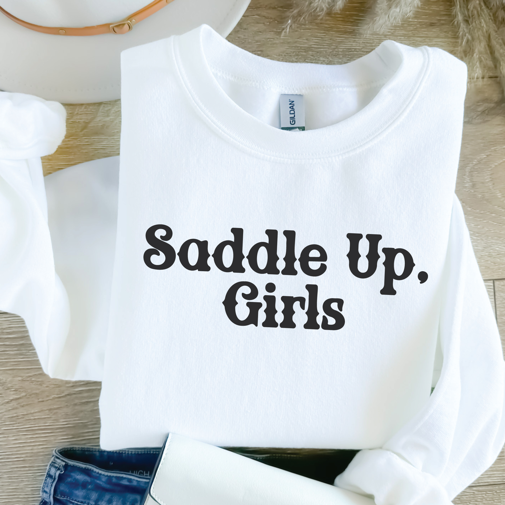 'Saddle Up, Girls' Bold Retro-Inspired Typography with Playful Curves ...
