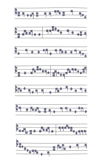 Minimalist Musical Notation: Rhythmic Patterns and Melodies | Jiffy Designs