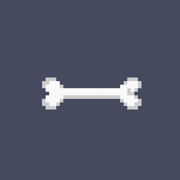 Minimalist Pixel Art Bone Graphic | Jiffy Designs