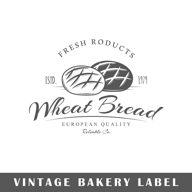 Timeless Wheat Bread Label with Classic Bakery Insignia | Jiffy Designs