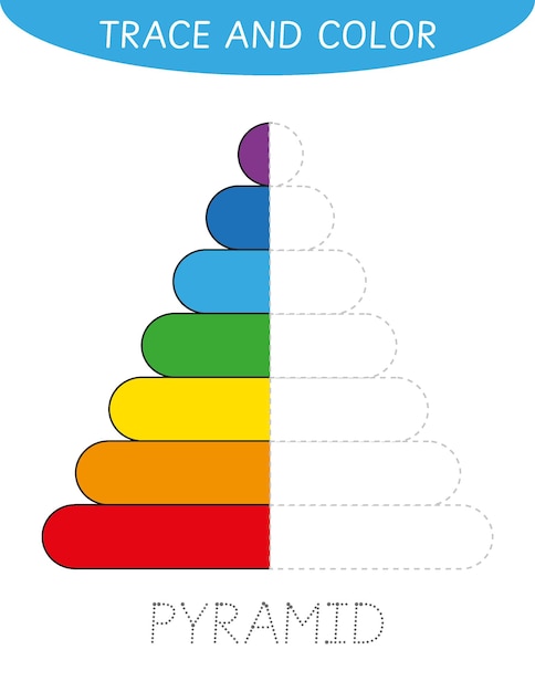 Vibrant Color Pyramid: A Tracing and Coloring Activity | Jiffy Designs