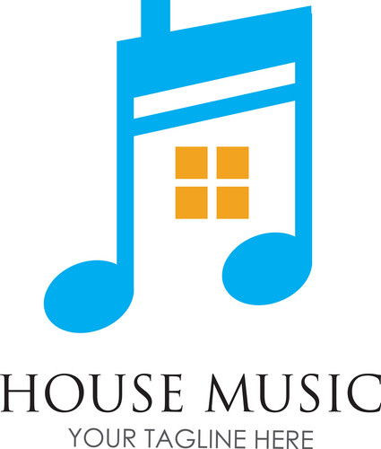 House Music Logo Images Illustration Design Template | Jiffy Designs