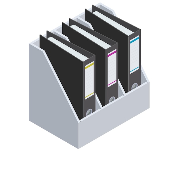 Organized File Folder Storage System in Isometric View | Jiffy Designs