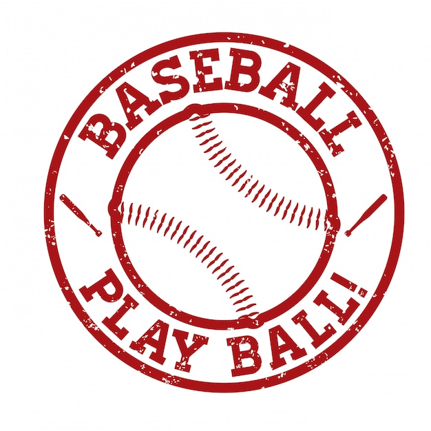 Vintage Baseball Play Ball Stamp Graphic | Jiffy Designs