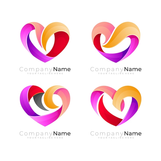 Vibrant Intertwined Hearts: A Captivating Emblem of Unity | Jiffy Designs