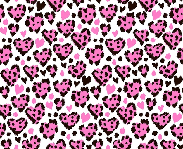 Vibrant Leopard Print Hearts in Shades of Pink | Jiffy Designs
