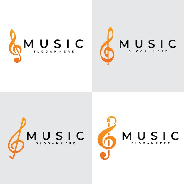 Vibrant Treble Clef Music Logo Designs with Stylized Text | Jiffy Designs