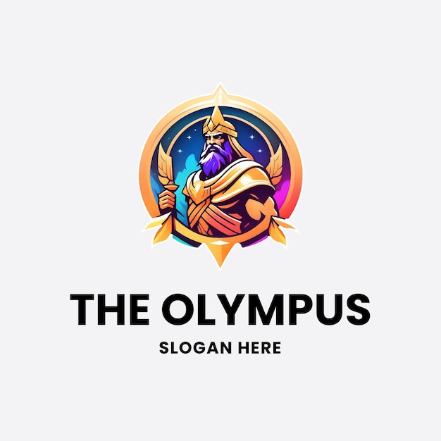 Majestic Greek God of Mount Olympus in Vibrant Illustration | Jiffy Designs