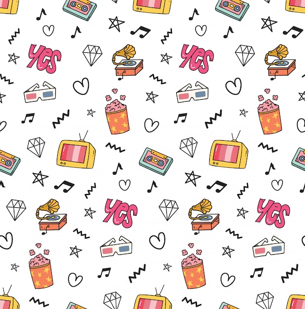 Vibrant Retro Symbols and Patterns Collection | Jiffy Designs