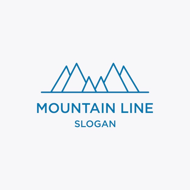 Minimalist Mountain Range Logo Design | Jiffy Designs