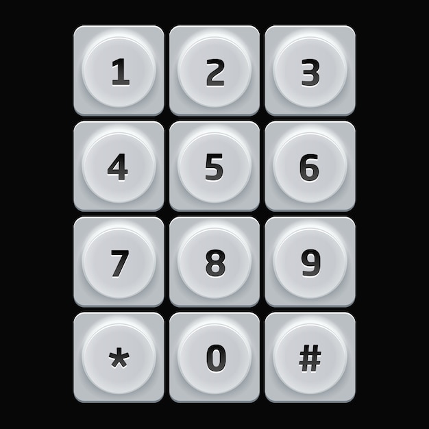 Minimalist Numeric Keypad with Sleek Gray Buttons | Jiffy Designs