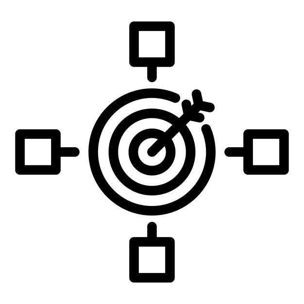 Versatile Target Icon for Diverse Branding and Design Needs | Jiffy Designs