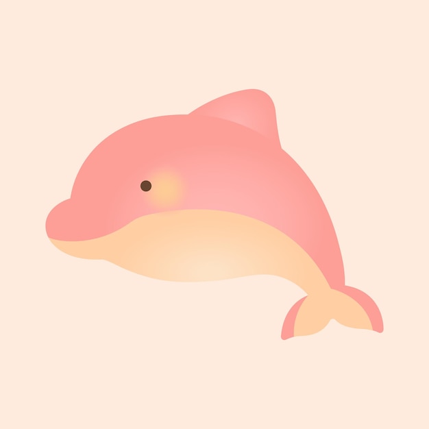 Playful Pink Dolphin Illustration for Vibrant Designs | Jiffy Designs