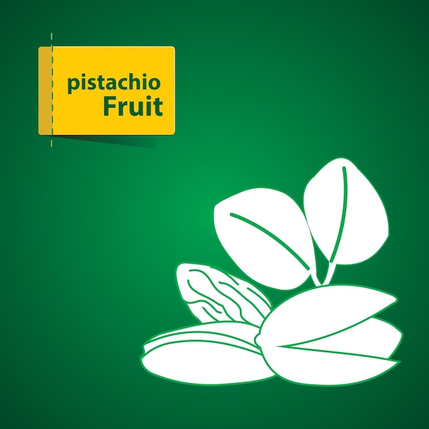 Vibrant Pistachio Fruit Icon with Textured Leaves | Jiffy Designs