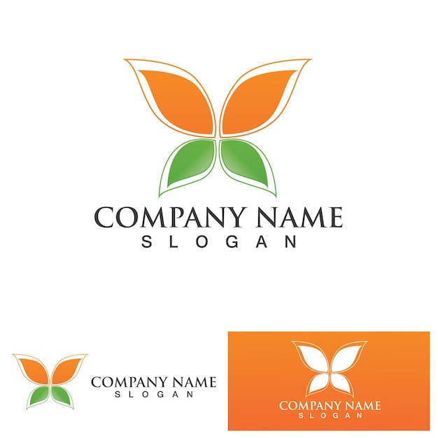 Vibrant Butterfly-Inspired Emblem with Elegant Leaf Design | Jiffy Designs